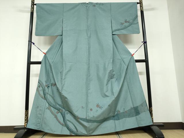 ■■■　サイズ　■■■ 身丈 162cm（肩から） 裄丈 65cm 袖丈 45.5cm　縫込み 5cm 袖幅 34cm 前幅 25cm 後幅 30.5cm 着物縫いこみ 内揚げ 4cm 裄 お袖側 約2cm　身頃側 約3cm ■■■　商品詳...