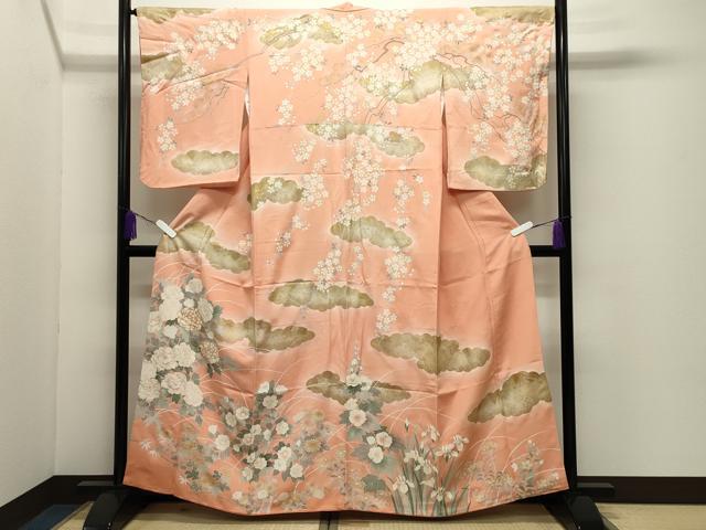■■■　サイズ　■■■ 身丈 161.5cm（肩から） 裄丈 66.5cm 袖丈 59.5cm　縫込み 3.5cm 袖幅 34.5cm 前幅 24.5cm 後幅 30.5cm 着物縫いこみ 内揚げ 5.5cm 裄 お袖側 約1cm　身頃側 ...