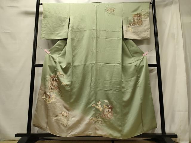 ■■■　サイズ　■■■ 身丈 154cm（肩から） 裄丈 65cm 袖丈 46.5cm　縫込み 6.5cm 袖幅 33cm 前幅 24.5cm 後幅 30cm 着物縫いこみ 内揚げ 7cm 裄 お袖側 約2cm　身頃側 約2cm ■■■　商...
