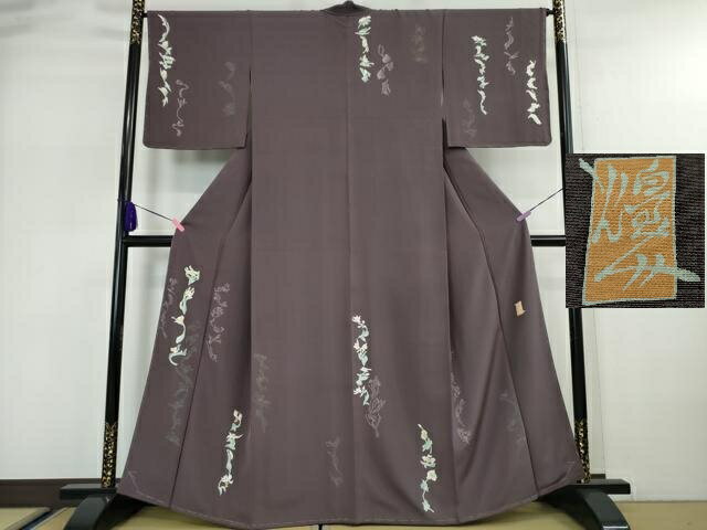 ■■■　サイズ　■■■ 身丈 161cm（肩から） 裄丈 66cm 袖丈 48.5cm 袖幅 33.5cm 前幅 25.5cm 後幅 31cm 着物縫いこみ 内揚げ 7.5cm 裄 お袖側 約 3.5cm　身頃側 約 3cm ■■■　商品詳...