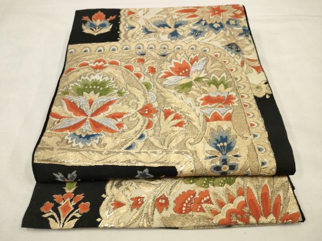 ■■■　サイズ　■■■ 長さ 408cm 幅 30.5cm程 ■■■　商品詳細　■■■ 【正絹・芯なし】 詳細に関しましては、画像をご確認ください。 大変上質な逸品になります。 お安く出品致しますので、是非この機会にいかがでしょうか？ ■■...