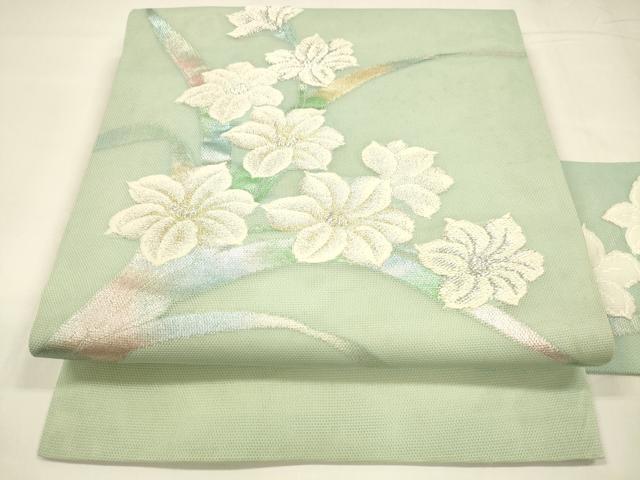 ■■■　サイズ　■■■ 長さ 357.5cm 幅 30cm程 ■■■　商品詳細　■■■ 【正絹】 状態は接写画像のように表地所々・裏地に薄い汚れがございます。 大変上質な逸品になりますのでぜひお手入れをされてお召しになられてはいかがでしょう...