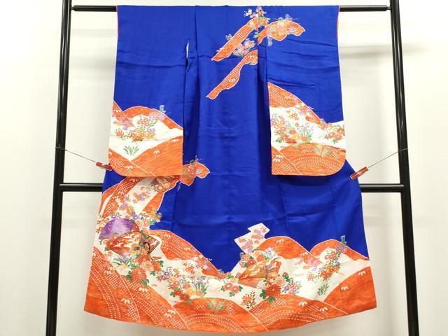 ■■■　サイズ　■■■ 【祝着】 身丈 134cm（肩から） 裄丈 46.5cm（肩上げ　5cm） 袖丈 47.5cm　縫込み 2cm 袖幅 30.5cm 前幅 18.5cm 後幅 26cm 着物縫いこみ 内揚げ 0cm （腰上げ　0cm）...