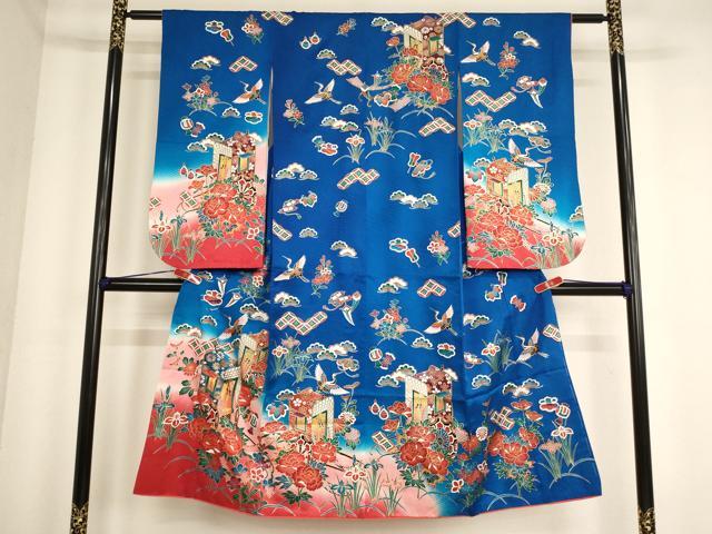 ■■■　サイズ　■■■ 【祝着】 身丈 136cm（肩から） 裄丈 56cm（肩上げ　0cm） 袖丈 74cm　縫込み 2cm 袖幅 31cm 前幅 18.5cm 後幅 26cm 着物縫いこみ 内揚げ 0cm （腰上げ　0cm） 裄 お袖側...