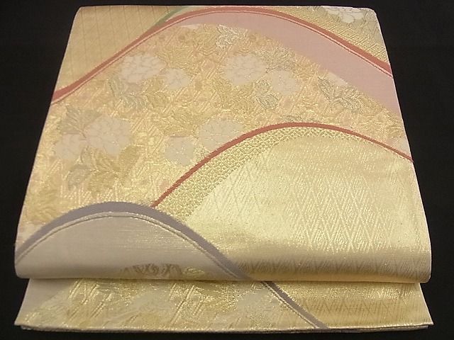 ■■■　サイズ　■■■ 長さ 436cm 幅 31cm程 ■■■　商品詳細　■■■ 【正絹・芯なし】 状態は接写画像のように 太鼓に若干薄汚れがございますが その他特に目立ったシミ汚れなどもなく大変良い状態です。 大変上質な逸品になります。...