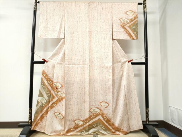 ■■■　サイズ　■■■ 身丈 167.5cm（肩から） 裄丈 64cm 袖丈 48.5cm　縫込み 6cm 袖幅 33cm 前幅 23cm 後幅 30cm 着物縫いこみ 内揚げ 0cm 裄 お袖側 約1cm　身頃側 約2cm ■■■　商品詳...