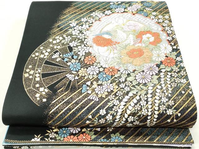 ■■■　サイズ　■■■ 長さ 444cm 幅 30.5cm程 ■■■　商品詳細　■■■ 【正絹】 詳細に関しましては、画像をご確認ください。 大変上質な逸品になります。 お安く出品致しますので、是非この機会にいかがでしょうか？ ※2種類の太...