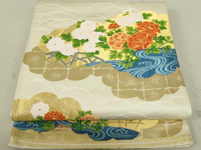 ■■■　サイズ　■■■ 長さ 426cm 幅 31cm程 ■■■　商品詳細　■■■ 【正絹・芯なし・関西仕立て】 詳細に関しましては、画像をご確認ください。 大変上質な逸品になります。 お安く出品致しますので、是非この機会にいかがでしょうか...