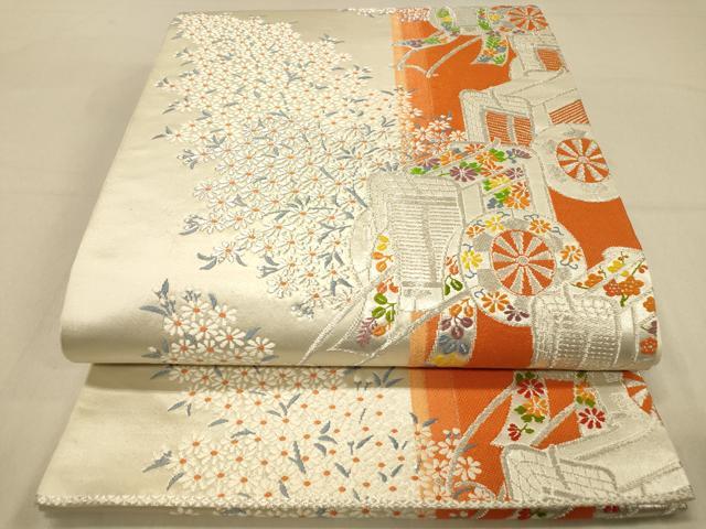 ■■■　サイズ　■■■ 長さ 424cm 幅 31cm程 ■■■　商品詳細　■■■ 【正絹】 詳細に関しましては、画像をご確認ください。 大変上質な逸品になります。 お安く出品致しますので、是非この機会にいかがでしょうか？ ※汚れ等に関しま...