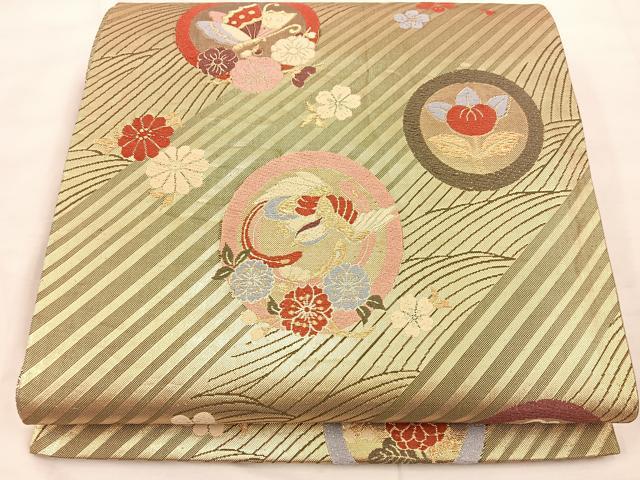 ■■■　サイズ　■■■ 長さ 424cm 幅 31cm程 ■■■　商品詳細　■■■ 【正絹】 詳細に関しましては、画像をご確認ください。 大変上質な逸品になります。 お安く出品致しますので、是非この機会にいかがでしょうか？ ■■■　注意事項...