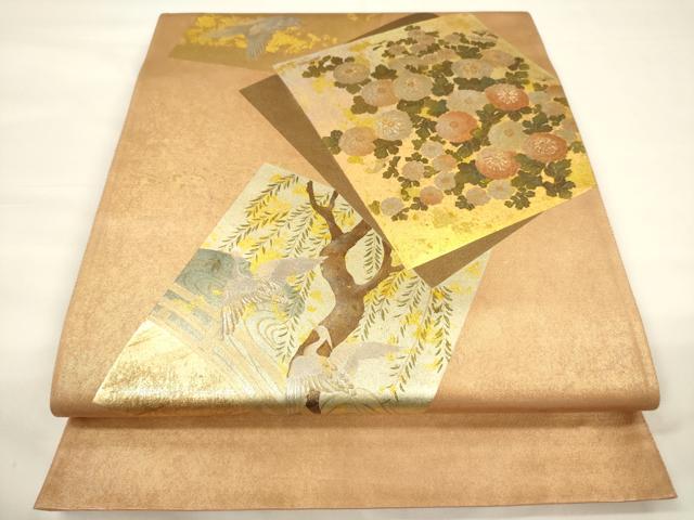 ■■■　サイズ　■■■ 長さ 424cm 幅 31cm程 ■■■　商品詳細　■■■ 【正絹】 状態は締めてはおりますが 特に目立ったシミ汚れなどもなく大変良い状態です。 大変上質な逸品になります。 お安く出品致しますので、是非この機会にいか...