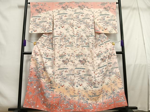 ■■■　サイズ　■■■ 身丈 157cm（肩から） 裄丈 63cm 袖丈 50cm　縫込み 5cm 袖幅 33cm 前幅 23cm 後幅 28.5cm 着物縫いこみ 内揚げ 0cm 裄 お袖側 約3cm　身頃側 約4cm ■■■　商品詳細　...