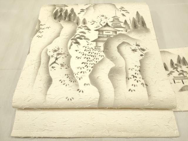 ■■■　サイズ　■■■ 長さ 364cm 幅 31cm程 ■■■　商品詳細　■■■ 【正絹】 詳細に関しましては、画像をご確認ください。 大変上質な逸品になります。 お安く出品致しますので、是非この機会にいかがでしょうか？ ■■■　注意事項...