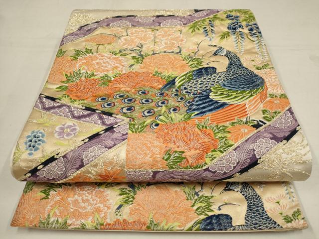 ■■■　サイズ　■■■ 長さ 428cm 幅 31cm程 ■■■　商品詳細　■■■ 【正絹】 状態は接写画像のように 柄止まり・裏地に汚れがございますが その他特に目立ったシミ汚れなどもなく大変良い状態です。 大変上質な逸品になります。 お...