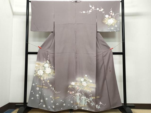 ■■■　サイズ　■■■ 身丈 158cm（肩から） 裄丈 65cm 袖丈 46.5cm　縫込み 5cm 袖幅 33.5cm 前幅 24cm 後幅 30cm 着物縫いこみ 内揚げ 8cm 裄 お袖側 約2cm　身頃側 約2.5cm ■■■　商...