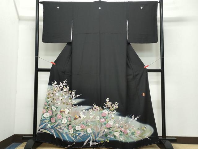 ■■■　サイズ　■■■ 身丈 161.5cm（肩から） 裄丈 64.5cm 袖丈 48cm　縫込み 3.5cm 袖幅 33.5cm 前幅 25cm 後幅 30.5cm 着物縫いこみ 内揚げ 4.5cm 裄 お袖側 約2cm　身頃側 約2.5...