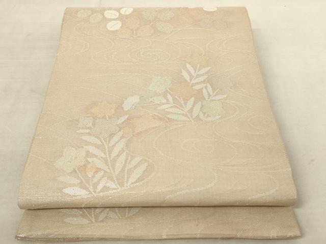 ■■■　サイズ　■■■ 長さ 420cm 幅 31cm程 ■■■　商品詳細　■■■ 【正絹】 状態は接写画像のように 裏地・胴回り・たれ先上部・たれ先に薄い汚れがございますが その他特に目立ったシミ汚れなどもなく大変良い状態です。 大変上質...