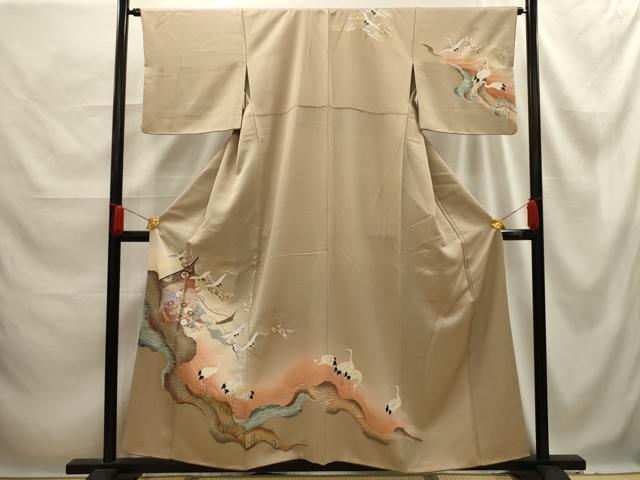 ■■■　サイズ　■■■ 身丈 155cm（肩から） 裄丈 64cm 袖丈 44.5cm　縫込み 7cm 袖幅 34cm 前幅 24.5cm 後幅 28.5cm 着物縫いこみ 内揚げ 8cm 裄 お袖側 約1.5cm　身頃側 約4.5cm ■...