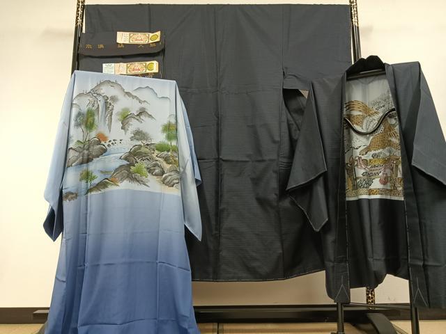 ■■■　サイズ　■■■ 【着物】 身丈 140cm（肩から） 裄丈 68cm 袖丈 49cm　縫込み 5.5cm 袖幅 35cm 前幅 27cm 後幅 31cm 着物縫いこみ 内揚げ 11cm 裄 お袖側 約3cm　身頃側 約1cm 【羽織...