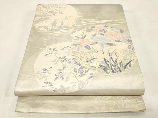 ■■■　サイズ　■■■ 長さ 430cm 幅 30.5cm程 ■■■　商品詳細　■■■ 【正絹】 詳細に関しましては、画像をご確認ください。 大変上質な逸品になります。 お安く出品致しますので、是非この機会にいかがでしょうか？ ※前柄に折山...