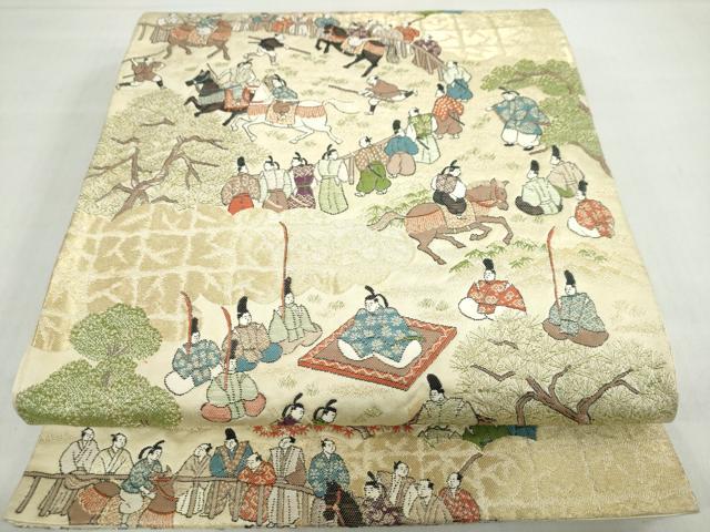 ■■■　サイズ　■■■ 長さ 414cm 幅 30cm程 ■■■　商品詳細　■■■ 【正絹・芯なし】 詳細に関しましては、画像をご確認ください。 大変上質な逸品になります。 お安く出品致しますので、是非この機会にいかがでしょうか？ ■■■　...