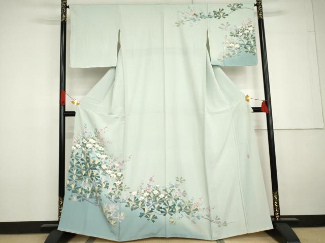 ■■■　サイズ　■■■ 身丈 161.5cm（肩から） 裄丈 66.5cm 袖丈 48.5cm　縫込み 5cm 袖幅 34cm 前幅 24cm 後幅 30cm 着物縫いこみ 内揚げ 4.5cm 裄 お袖側 約1cm　身頃側 約1cm ■■■...