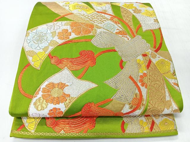 ■■■　サイズ　■■■ 長さ 428cm 幅 31cm程 ■■■　商品詳細　■■■ 【正絹】 詳細に関しましては、画像をご確認ください。 大変上質な逸品になります。 お安く出品致しますので、是非この機会にいかがでしょうか？ ※たれ先未かがり...