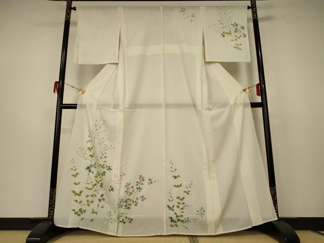 ■■■　サイズ　■■■ 身丈 163cm（肩から） 裄丈 64.5cm 袖丈 47.5cm　縫込み 4.5cm 袖幅 33cm 前幅 24.5cm 後幅 30.5cm 着物縫いこみ 内揚げ 4.5cm 裄 お袖側 約1.5cm　身頃側 約2...