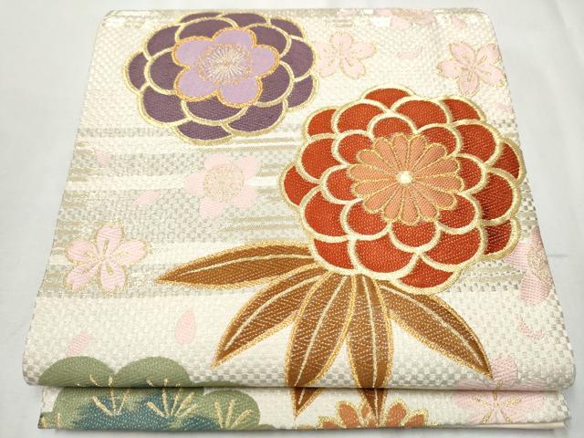 ■■■　サイズ　■■■ 長さ 428cm 幅 31cm程 ■■■　商品詳細　■■■ 【正絹】 状態は締めてはおりますが 特に目立ったシミ汚れなどもなく大変良い状態です。 大変上質な逸品になります。 お安く出品致しますので、是非この機会にいか...