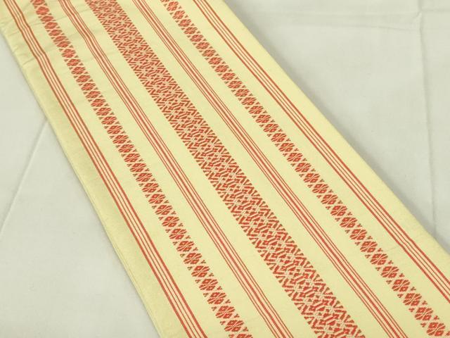 ■■■　サイズ　■■■ 長さ 356cm 幅 15cm程 ■■■　商品詳細　■■■ 【正絹】 詳細に関しましては、画像をご確認ください。 本場筑前博多織は、 福岡県福岡市博多区やその周辺で生産される絹織物です。 仏具のひとつである独鈷、華皿...
