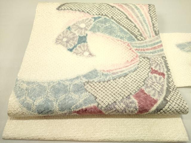 ■■■　サイズ　■■■ 長さ 367cm 幅 30.5cm程 ■■■　商品詳細　■■■ 【正絹】 状態は締めてはおりますが 特に目立ったシミ汚れなどもなく大変良い状態です。 絞りのお着物の中でも最高級として知られる名門【藤娘きぬたや】。 創...