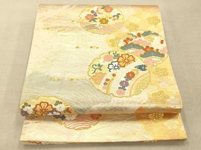 ■■■　サイズ　■■■ 長さ 428cm 幅 30.5cm程 ■■■　商品詳細　■■■ 【正絹・芯なし】 詳細に関しましては、画像をご確認ください。 大変上質な逸品になります。 お安く出品致しますので、是非この機会にいかがでしょうか？ ※汚...