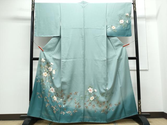■■■　サイズ　■■■ 身丈 161cm（肩から） 裄丈 66cm 袖丈 48cm　縫込み 8cm 袖幅 34cm 前幅 26cm 後幅 31cm 着物縫いこみ 内揚げ 7cm 裄 お袖側 約2cm　身頃側 約3cm ■■■　商品詳細　■■...