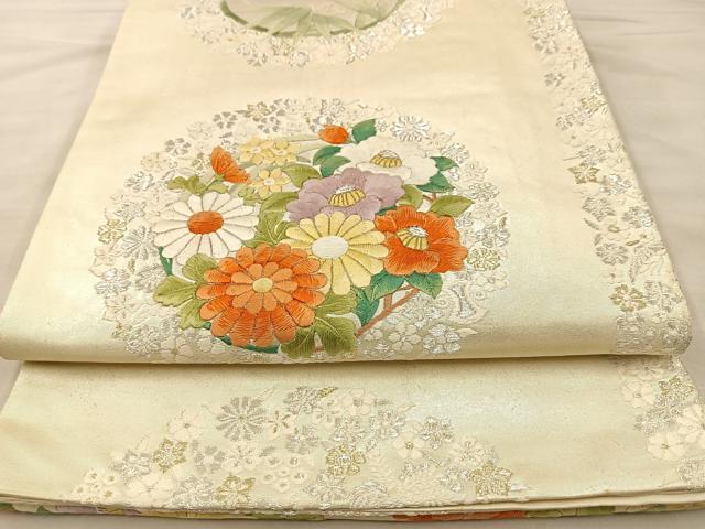 ■■■　サイズ　■■■ 長さ 448cm 幅 30.5cm程 ■■■　商品詳細　■■■ 【正絹】 詳細に関しましては、画像をご確認ください。 大変上質な逸品になります。 お安く出品致しますので、是非この機会にいかがでしょうか？ ■■■　注意...