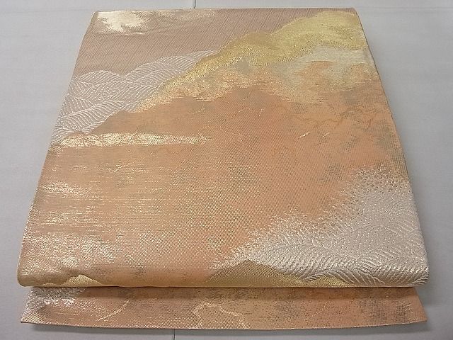 ■■■　サイズ　■■■ 長さ 432cm 幅 30.5cm程 ■■■　商品詳細　■■■ 【正絹・芯なし】 状態は接写画像のように 裏地に薄い汚れがございますが その他表地は特に目立ったシミ汚れなどもなく大変良い状態です。 着用時には見えない...