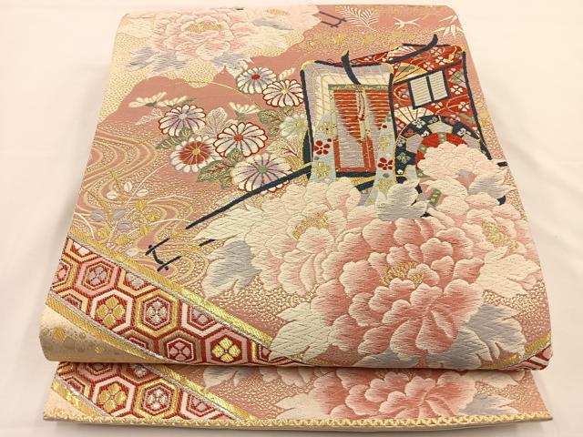 ■■■　サイズ　■■■ 長さ 428cm 幅 30.5cm程 ■■■　商品詳細　■■■ 【正絹】 詳細に関しましては、画像をご確認ください。 大変上質な逸品になります。 お安く出品致しますので、是非この機会にいかがでしょうか？ ※汚れ等に関...