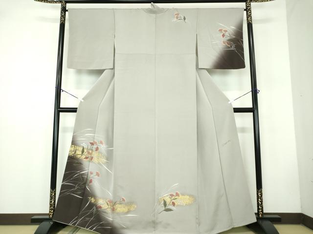 ■■■　サイズ　■■■ 身丈 164.5cm（肩から） 裄丈 65.5cm 袖丈 48.5cm　縫込み 5cm 袖幅 34cm 前幅 23.5cm 後幅 29.5cm 着物縫いこみ 内揚げ 5.5cm 裄 お袖側 約1.5cm　身頃側 約3...