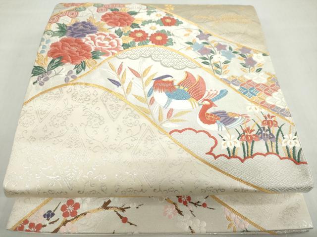 ■■■　サイズ　■■■ 長さ 430cm 幅 30.5cm程 ■■■　商品詳細　■■■ 【正絹・芯なし】 詳細に関しましては、画像をご確認ください。 着用時には見えない部分になるかと思いますので あまり気にならずお召になれるかと思います。 ...