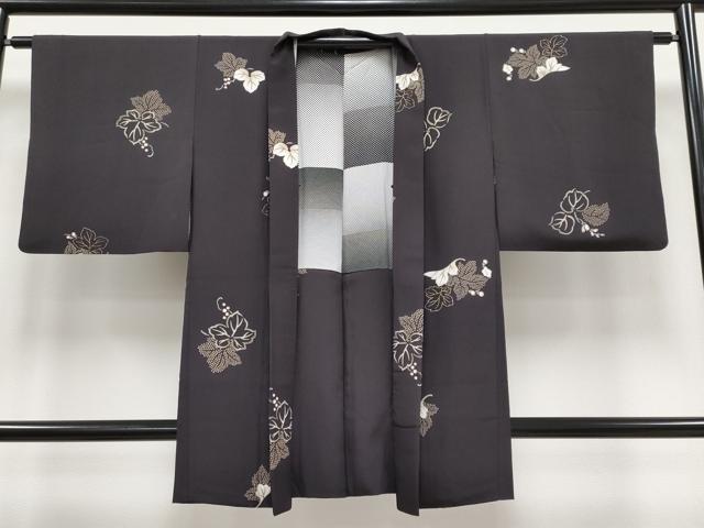 平和屋着物□極上 男性 色無地 紋付き羽織・行灯袴セット キングサイズ