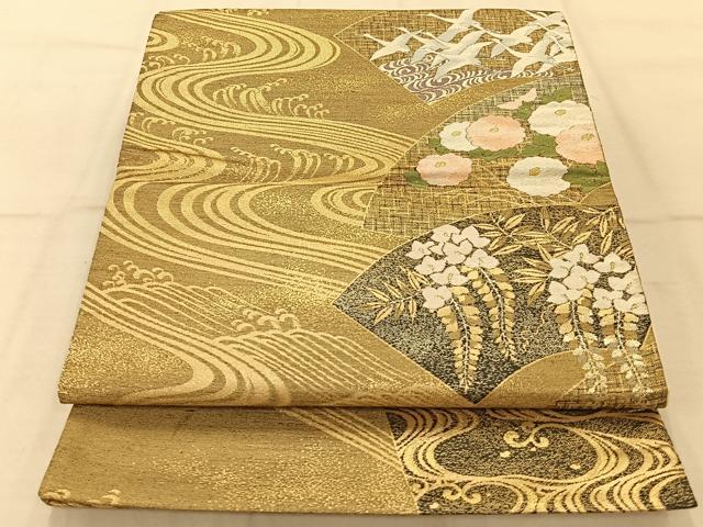 ■■■　サイズ　■■■ 長さ 420cm 幅 30cm程 ■■■　商品詳細　■■■ 【正絹・芯なし】 詳細に関しましては、画像をご確認ください。 大変上質な逸品になります。 お安く出品致しますので、是非この機会にいかがでしょうか？ ※汚れ等...