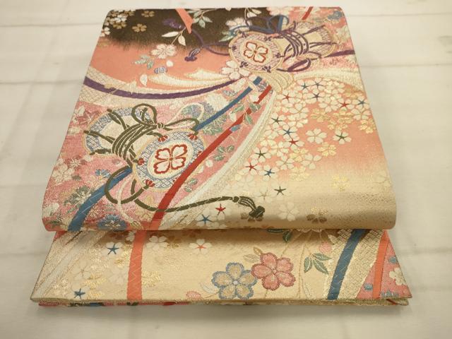 ■■■　サイズ　■■■ 長さ 428cm 幅 30.5cm程 ■■■　商品詳細　■■■ 【正絹・芯なし】 詳細に関しましては、画像をご確認ください。 大変上質な逸品になります。 お安く出品致しますので、是非この機会にいかがでしょうか？ ■■...