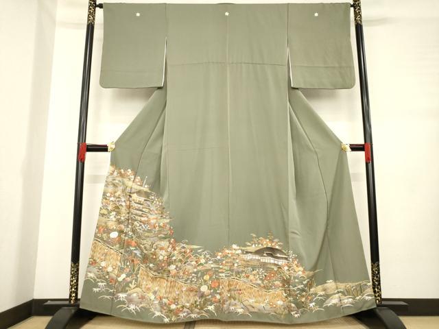 ■■■　サイズ　■■■ 身丈 160cm（肩から） 裄丈 64cm 袖丈 49cm　縫込み 5cm 袖幅 32.5cm 前幅 24cm 後幅 30.5cm 着物縫いこみ 内揚げ 6.5cm 裄 お袖側 約4cm　身頃側 約3cm ■■■　商...