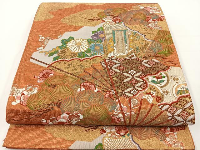 ■■■　サイズ　■■■ 長さ 408cm 幅 30cm程 ■■■　商品詳細　■■■ 【正絹・芯なし】 詳細に関しましては、画像をご確認ください。 大変上質な逸品になります。 お安く出品致しますので、是非この機会にいかがでしょうか？ ■■■　...