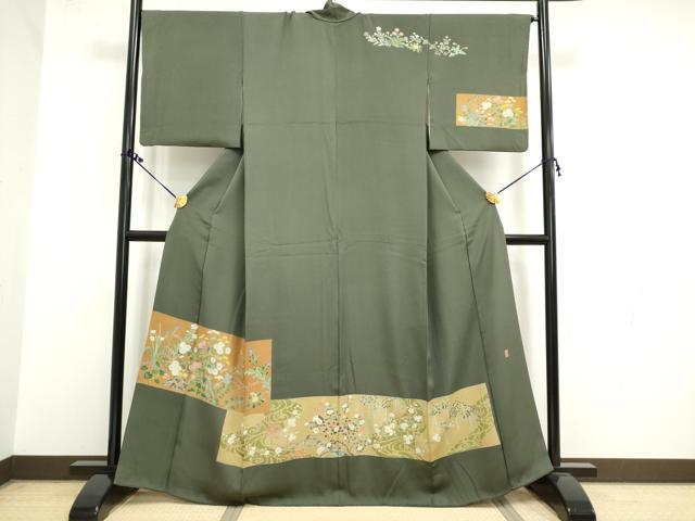 ■■■　サイズ　■■■ 身丈 165cm（肩から） 裄丈 69cm 袖丈 49cm　縫込み 3.5cm 袖幅 34.5cm 前幅 25cm 後幅 30.5cm 着物縫いこみ 内揚げ 2cm 裄 お袖側 約2cm　身頃側 約2cm ■■■　商...