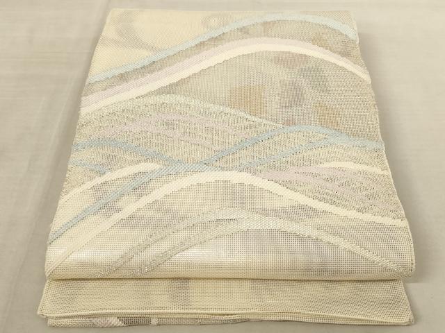 ■■■　サイズ　■■■ 長さ 428cm 幅 30cm程 ■■■　商品詳細　■■■ 【正絹】 状態は接写画像のように 裏地・前柄に薄い汚れがございますが その他特に目立ったシミ汚れなどもなく大変良い状態です。 大変上質な逸品になります。 お...