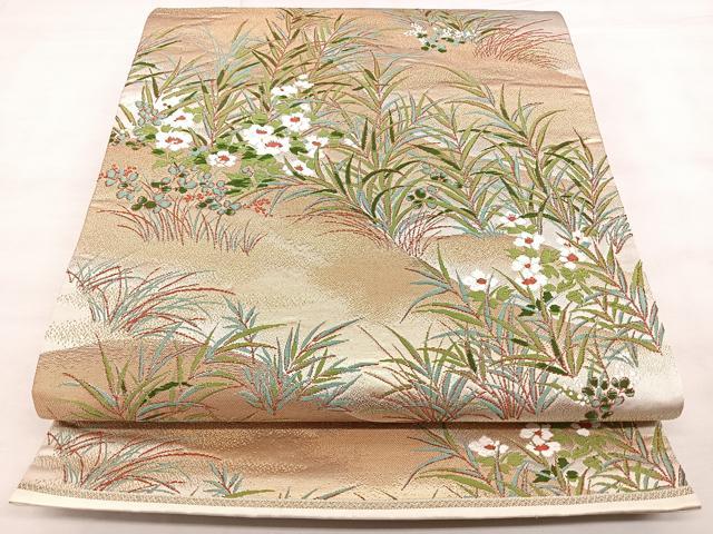 ■■■　サイズ　■■■ 長さ 430cm 幅 30cm程 ■■■　商品詳細　■■■ 【正絹】 詳細に関しましては、画像をご確認ください。 大変上質な逸品になります。 お安く出品致しますので、是非この機会にいかがでしょうか？ ※汚れ等に関しま...