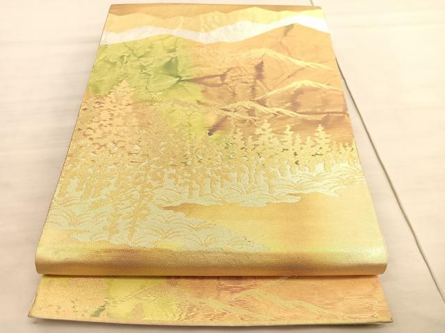 ■■■　サイズ　■■■ 長さ 414cm 幅 30.5cm程 ■■■　商品詳細　■■■ 【正絹】 詳細に関しましては、画像をご確認ください。 大変上質な逸品になります。 お安く出品致しますので、是非この機会にいかがでしょうか？ ※太鼓の銀糸...