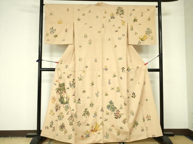 ■■■　サイズ　■■■ 身丈 162cm（肩から） 裄丈 65cm 袖丈 48cm　縫込み 7cm 袖幅 33cm 前幅 23cm 後幅 31cm 着物縫いこみ 内揚げ 5cm 裄 お袖側 約1.5cm　身頃側 約1cm ■■■　商品詳細　...