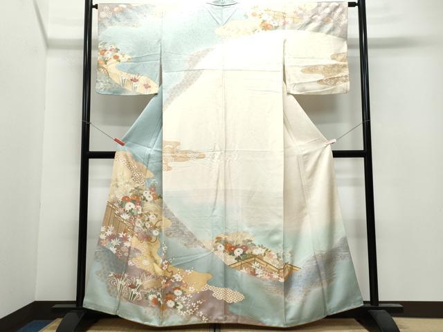 ■■■　サイズ　■■■ 身丈 158.5cm（肩から） 裄丈 63cm 袖丈 48cm　縫込み 4cm 袖幅 32.5cm 前幅 23.5cm 後幅 30.5cm 着物縫いこみ 内揚げ 6.5cm 裄 お袖側 約2cm　身頃側 約3.5cm...