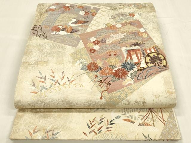 ■■■　サイズ　■■■ 長さ 442cm 幅 31cm程 ■■■　商品詳細　■■■ 【正絹】 詳細に関しましては、画像をご確認ください。 大変上質な逸品になります。 お安く出品致しますので、是非この機会にいかがでしょうか？ ※汚れ等に関しま...